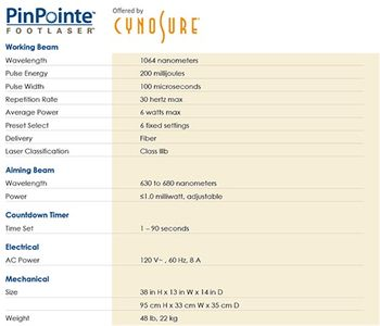 Cynosure - PinPointe FootLaser Manuals and Documents | Medical