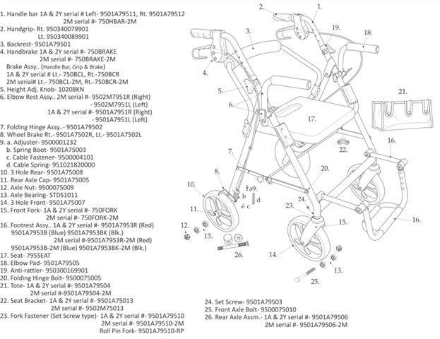 Drive Medical Duet Transport Rollator Walker Chair Owner's Manual | PDF ...