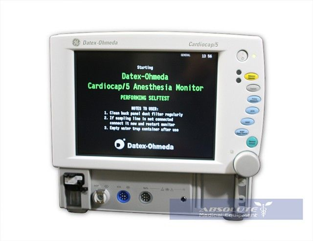 End tidal anesthesia gases not working - Datex Ohmeda Cardiocap/5 ...